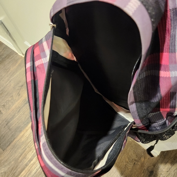 Jansport | Bags | Jansport Pink And Black Plaid Large Backpack | Poshmark